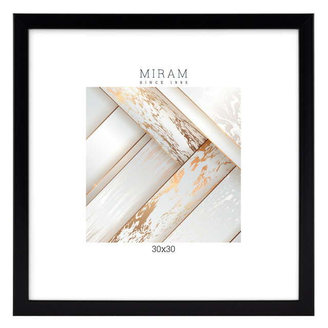 Мирам фоторамка 300х300 мм черная пластиковая настенная и настольная декоративная