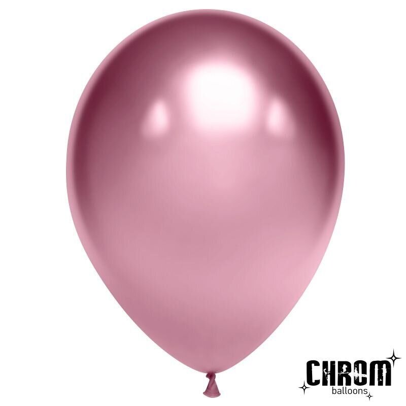 Шар (12'/30 см) Розовый, хром, 50 шт.