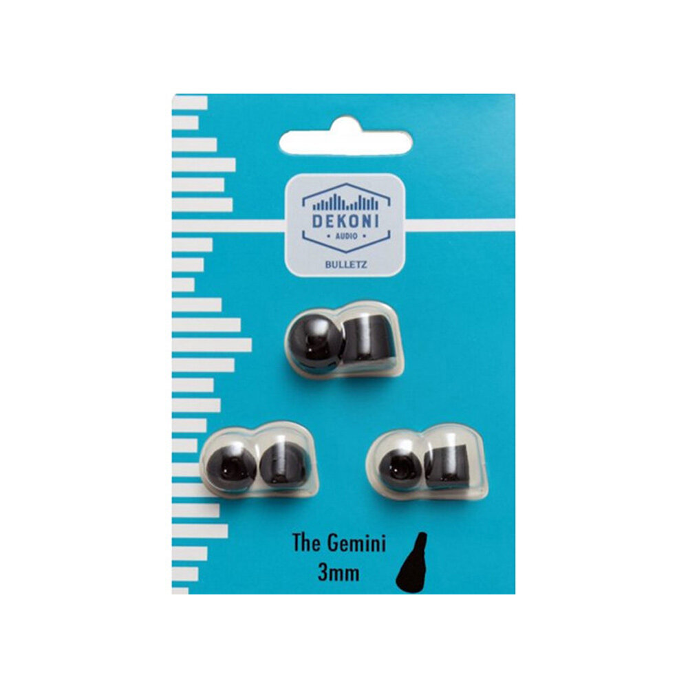 Dekoni Gemini Memory Foam 3mm Ear Tip 6pcs Variety Set black набор