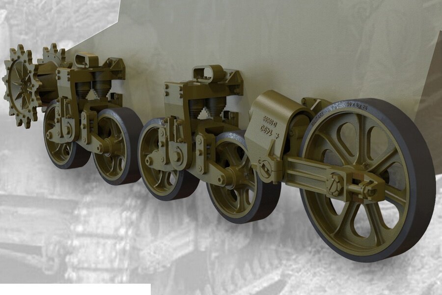 35014FURY Ходовая часть для US light tank M5/M5A1/M8 HMC suspension set