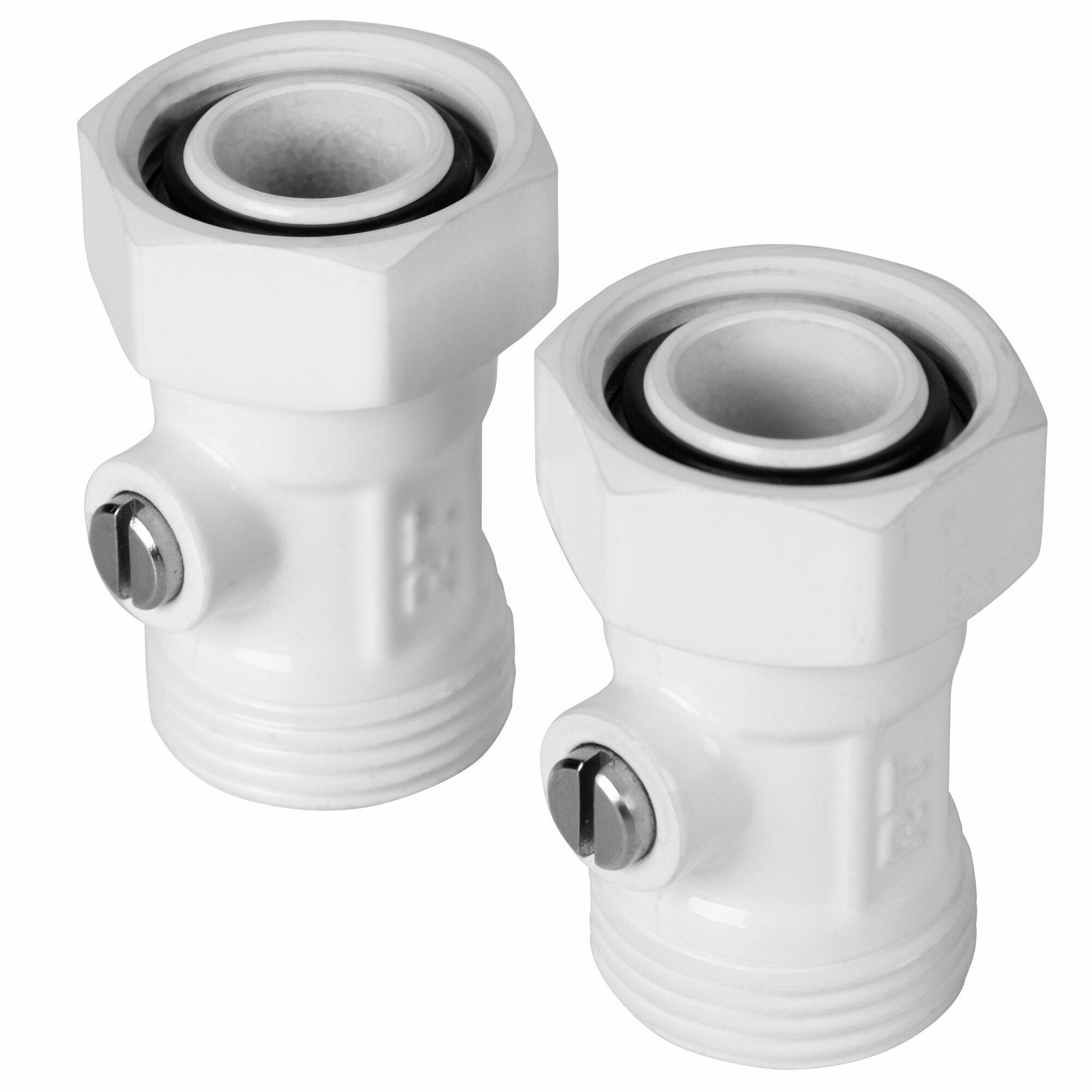 Узел нижнего подключения радиатора Royal Thermo прямой раздельный 3/4х3/4ЕК (белый)