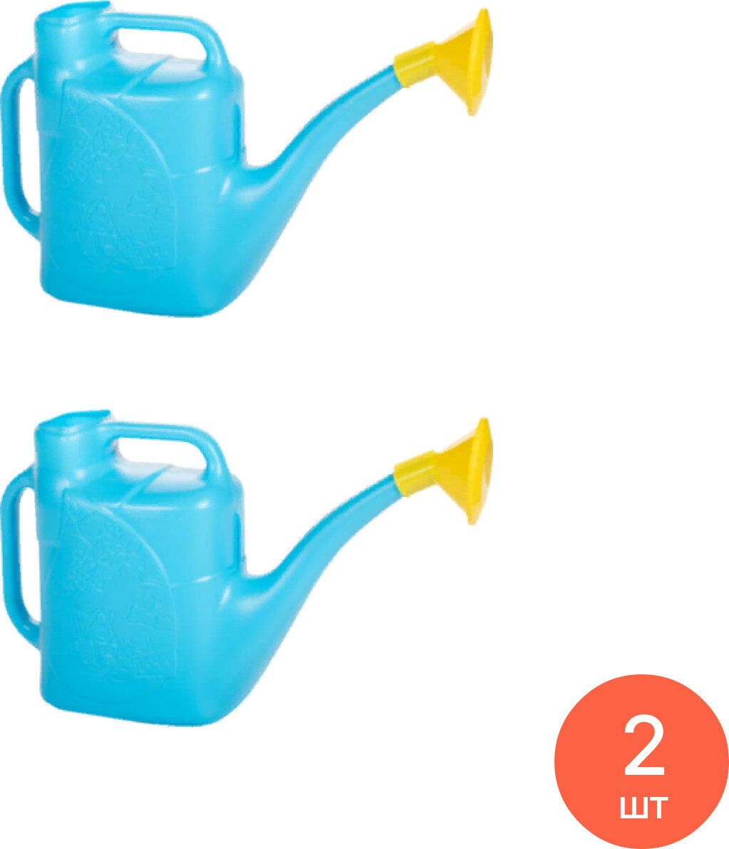 Лейка для цветов Радиан Дачная с рассеивателем, из полиэтилена, 12л / для растений (комплект из 2 шт)