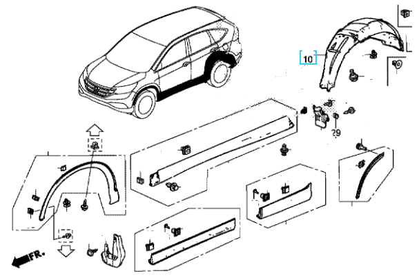 Крыло, лев. задн. внутр. (Оригинал)