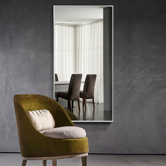 Зеркало интерьерное Финист, серия Aleksiares, 120 х 60 см, настенное, алюминиевая рама