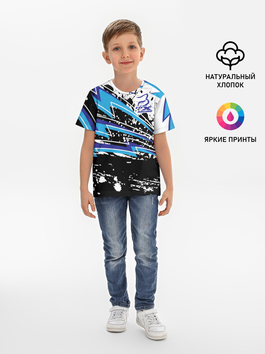 Футболка хлопковая детская Форма для мотокросса FOX