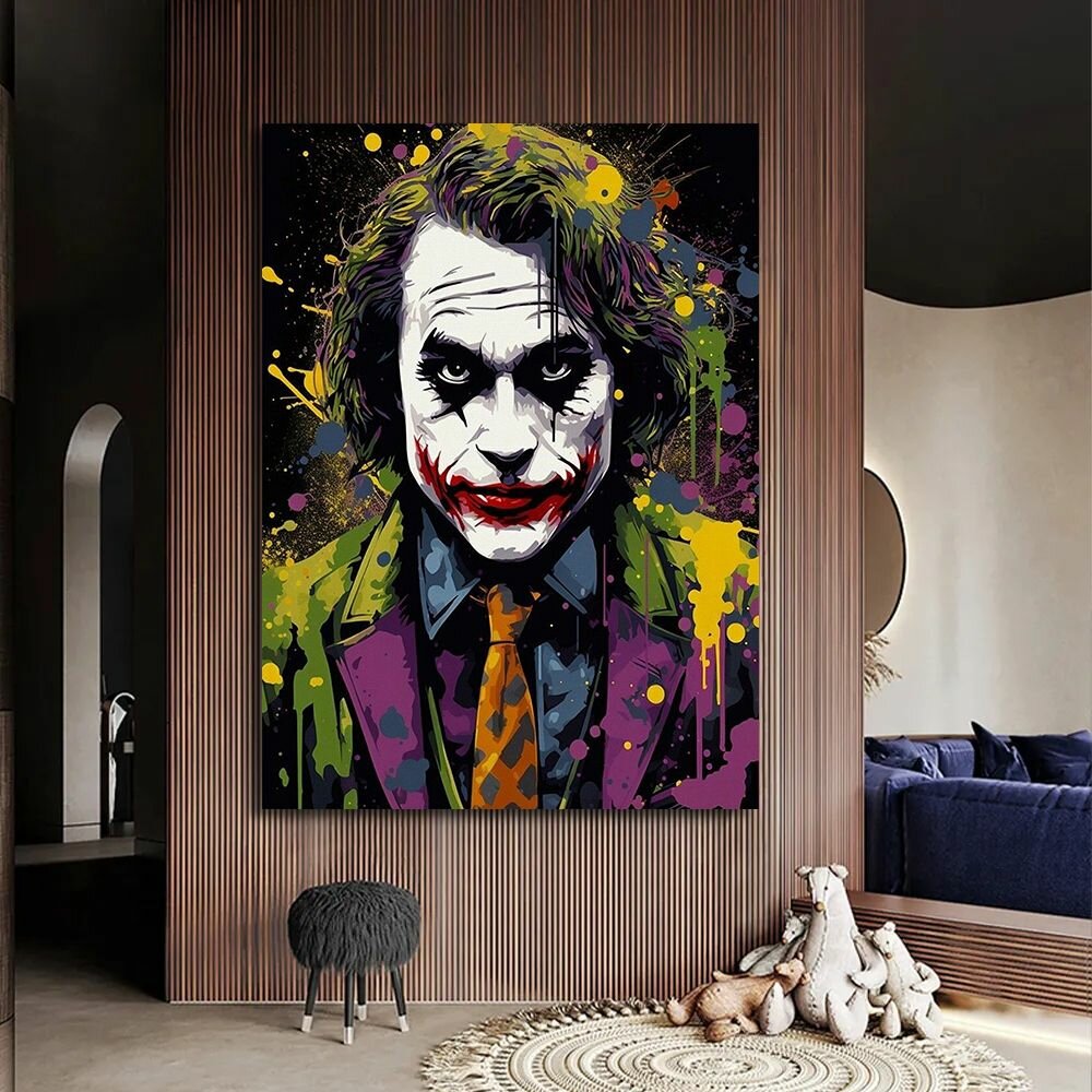 Картина "Лучший Джокер", 60x80 см, на подрамнике, печать, холст