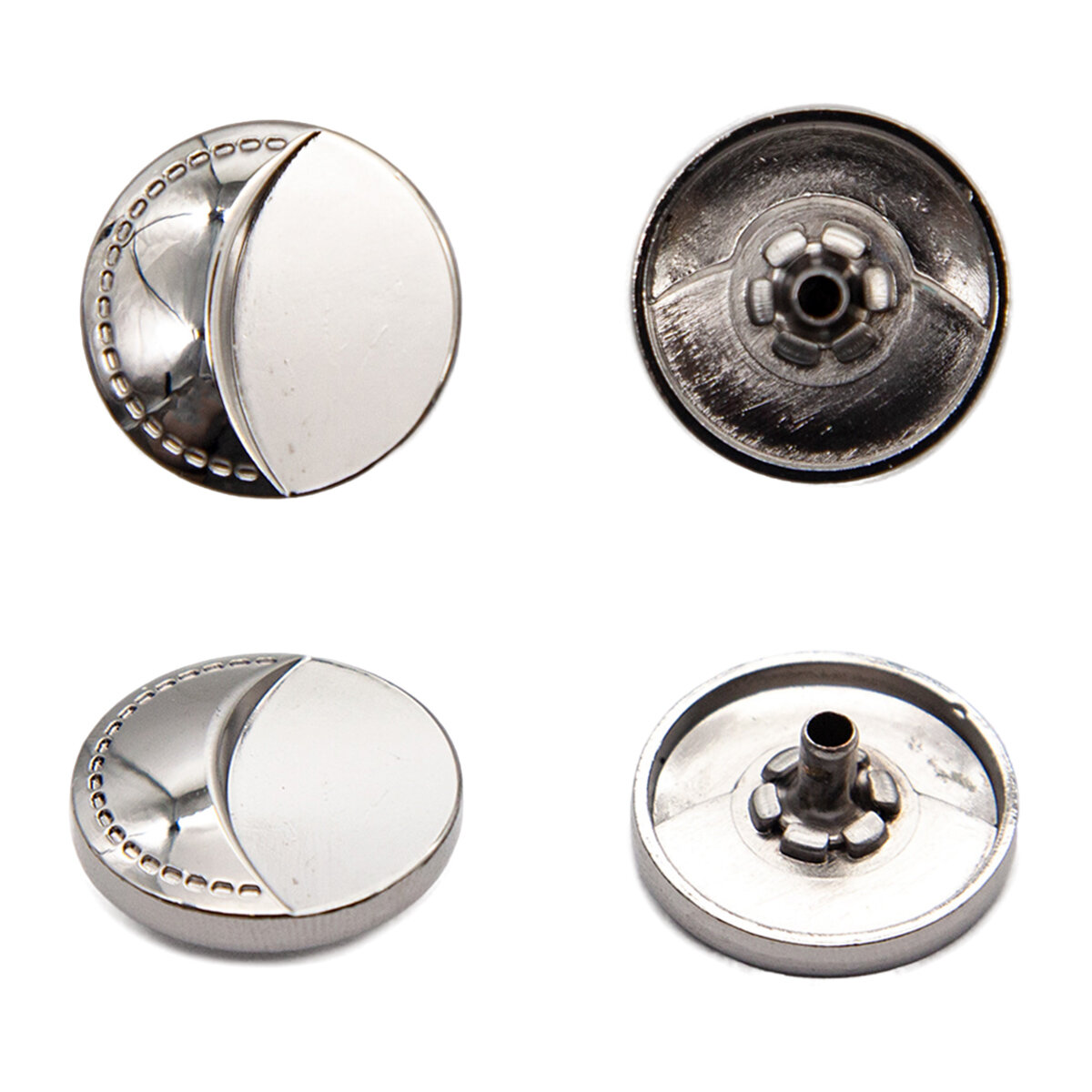 Часть S-образной кнопки для одежды, BIG 'Ограничитель', 69641, 20 мм, часть A, металл (черный никель), 20 шт