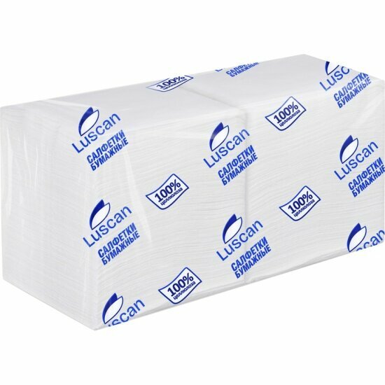 Салфетки бумажные Luscan PROFI PACK 1-сл 24х24 белые 400 шт/уп