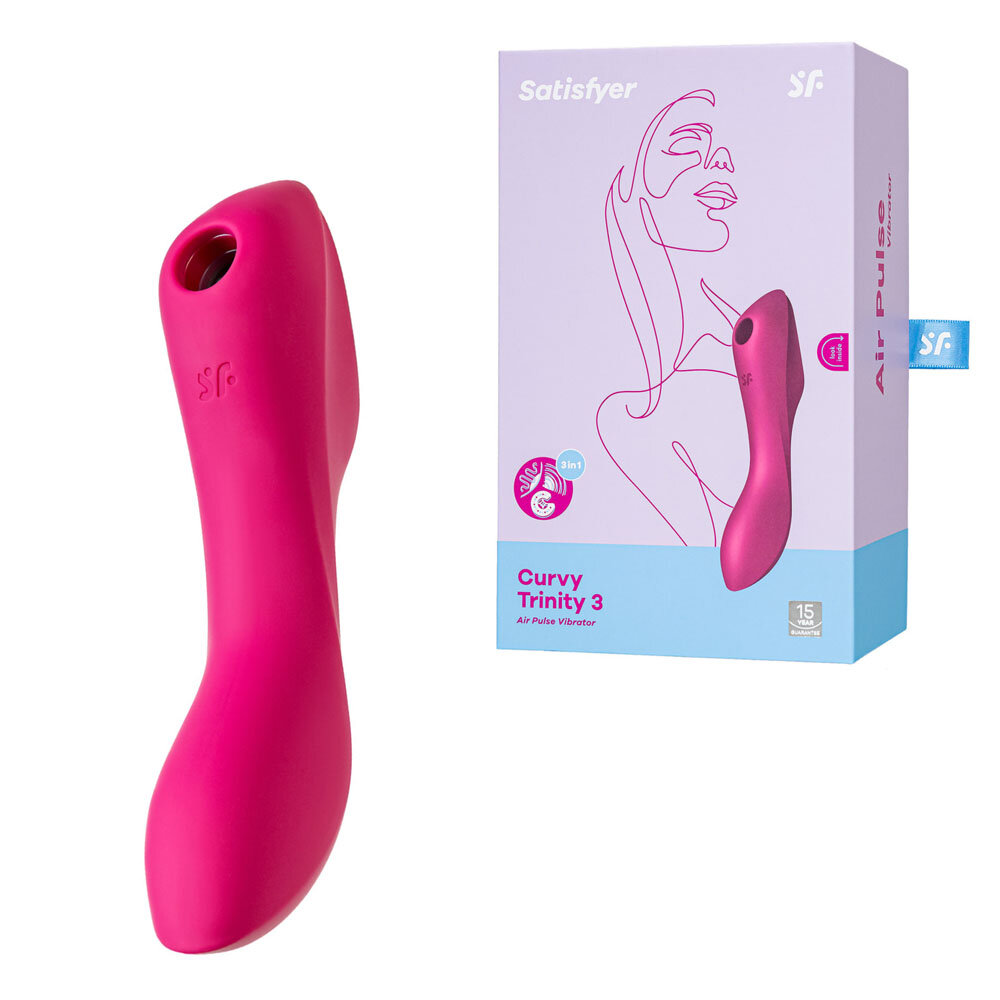 Вакуумный стимулятор клитораSatisfyer«Curvy Trinity 3» с вибрацией