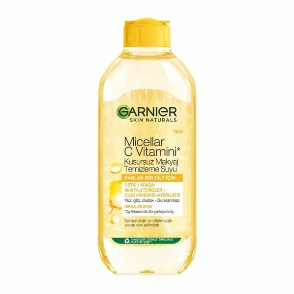 Garnier мицеллярная вода для очищения макияжа с витамином C Perfect 400 мл (Франция)