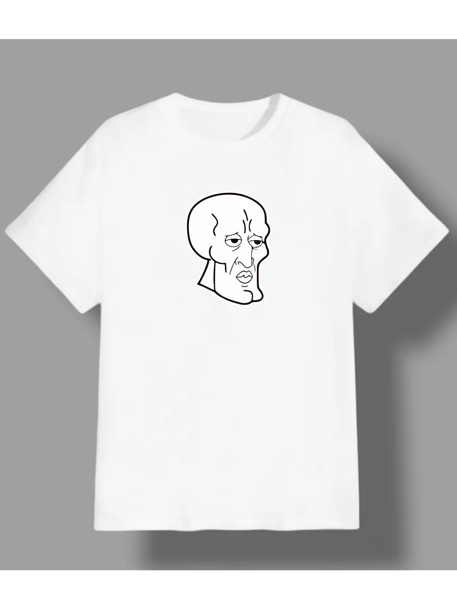 Футболка второе лицо сквидварда