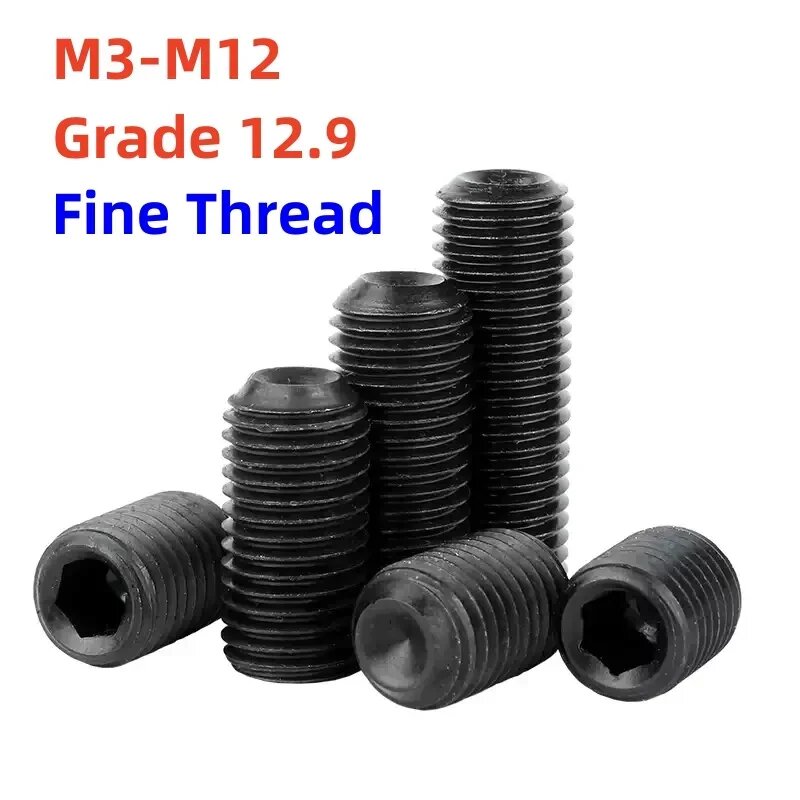 Установочные винты из углеродистой стали M3-M12 M6x0.75-20pcs, 6mm