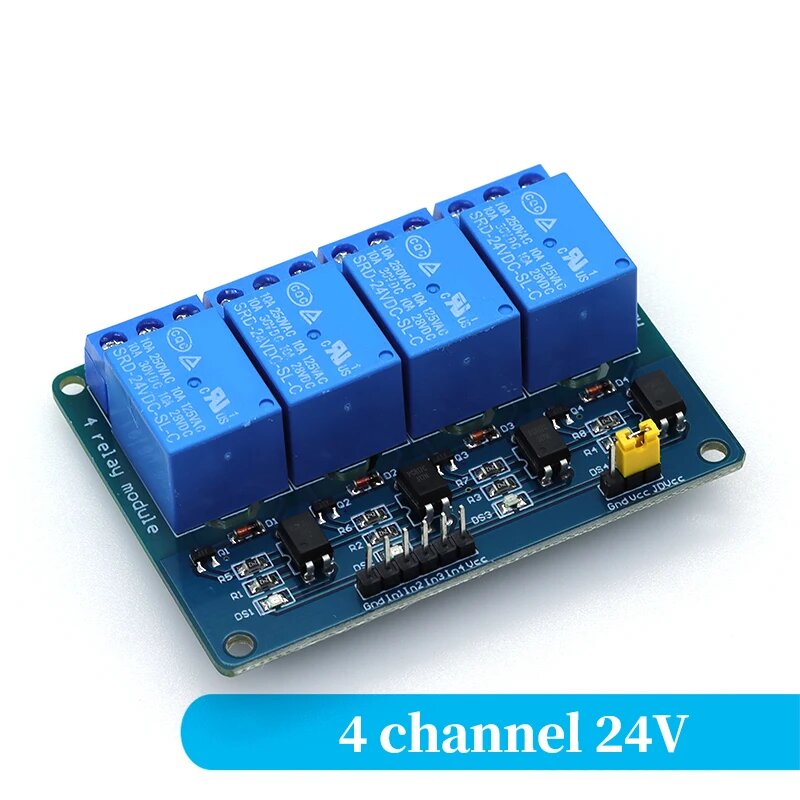 Javino 5В 8-канальный релейный модуль 1 Pcs, 4 channel 24V