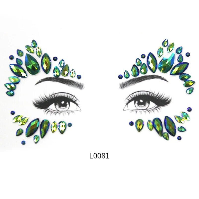 3D сексуальные татуировки для лица, наклейки, украшение для лица, временная татуировка, блестящая поддельная татуировка, стразы, женская вечеринка, лицо, глаза, драгоценности, тату