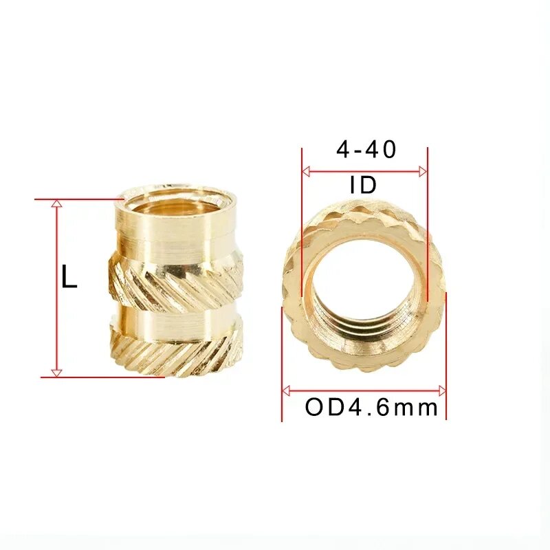 Медные гайки EDGAR GARY Length 5 I 16 inch, 4-40(OD4.6mm) 30Pcs