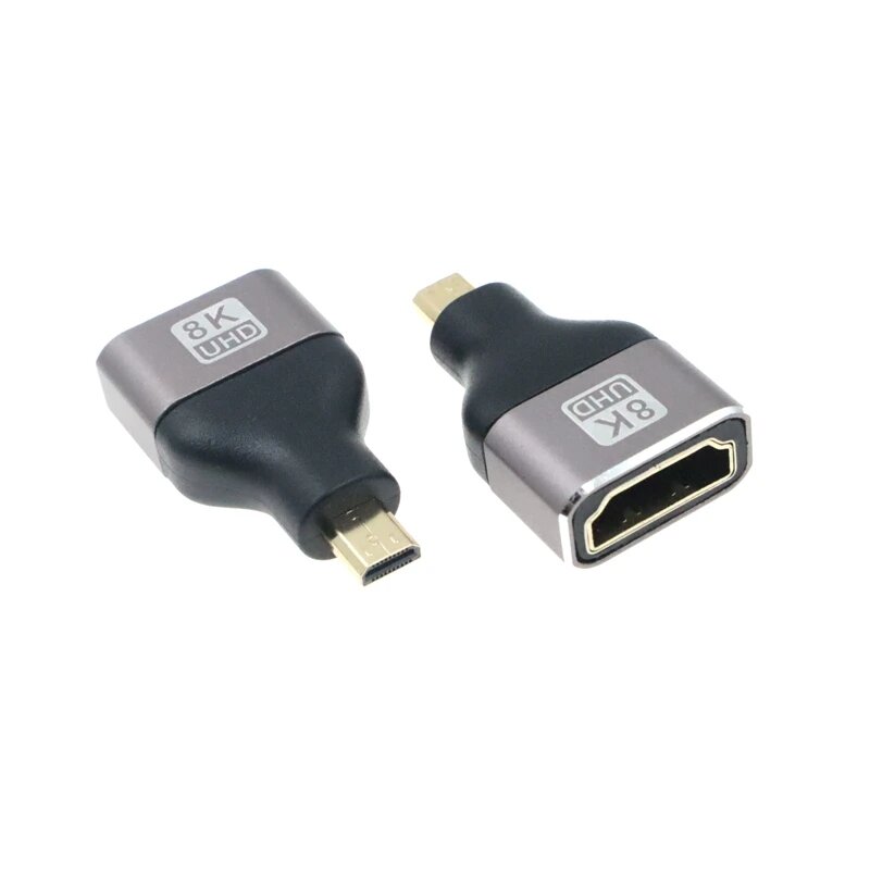 8K Micro Mini HDMI-совместим с 2,1 разъемом адаптера 270 90 градусов штекер-гнездо для HDTV PS4 PS5 ноутбук 4K HDMI удлинитель — фото 1