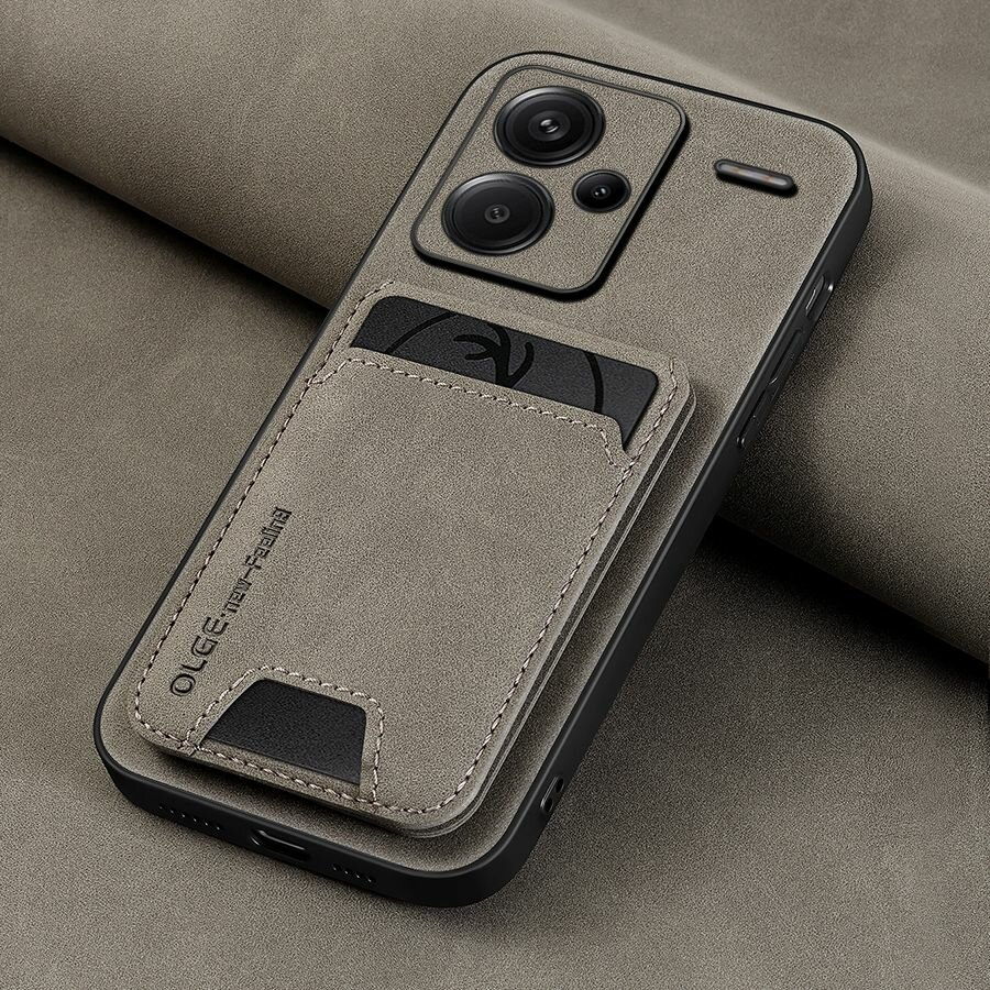 OLGE Кожаный Чехол Для Xiaomi Redmi Note 13 Pro+ 5G/ Xiaomi Redmi Note 13 Pro Plus 5G/Сяоми Редми Ноут 13 Про Плюс 5G С Картхолдером , Противоударный , Нескользящий И Удобный