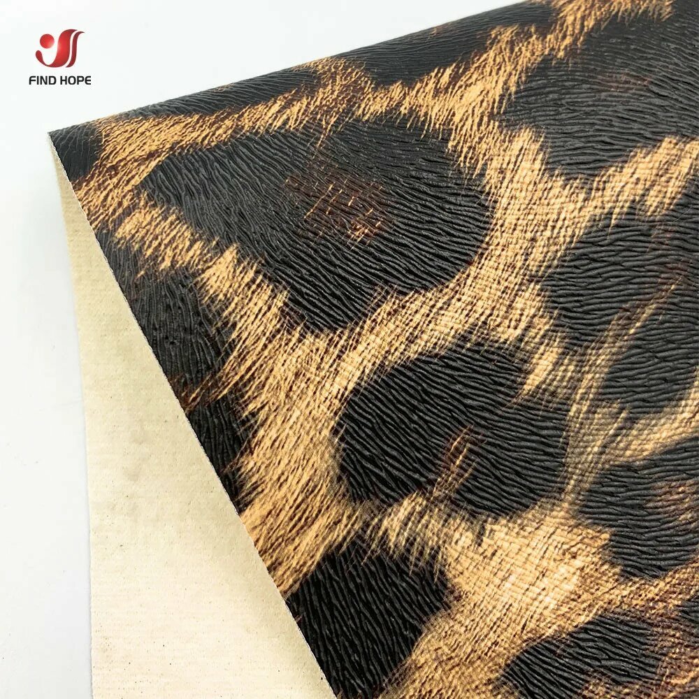 Искусственная кожа Findohope, леопардовый принт, для рукоделия Leopard C 20x15cm
