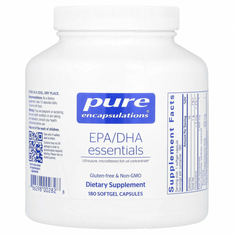 Pure Encapsulations, EPA / DHA Essentials, 180 мягких капсул