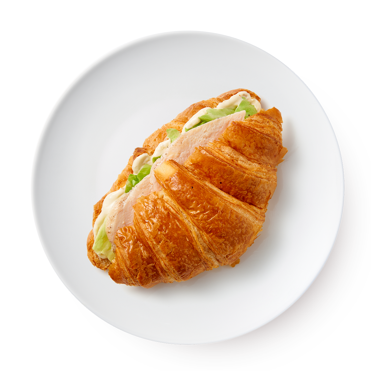 Круассан Кулинариум "Цезарь", с нежной курицей и салатом, 115 г