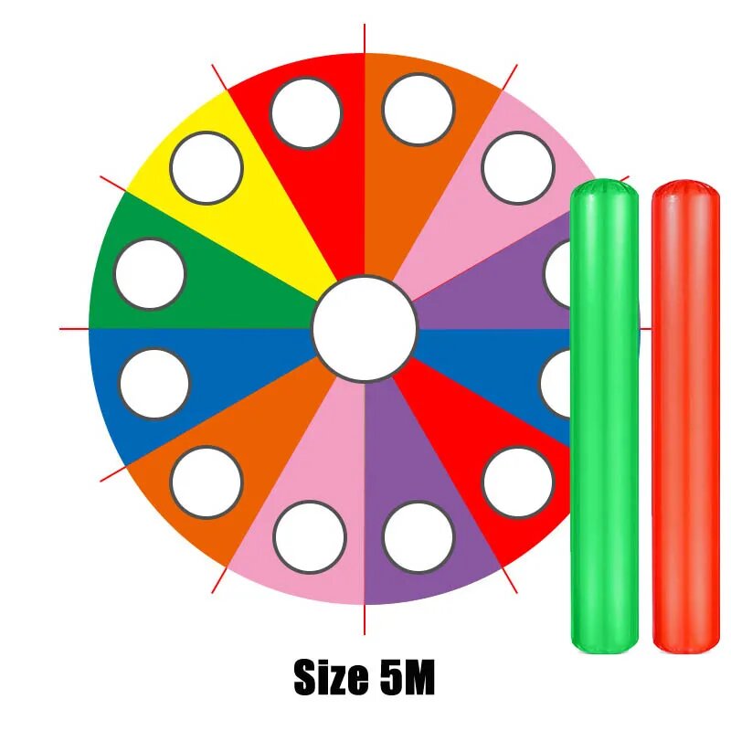 Радужный парашют для игр MEADE 5M Parachute 2 Rods