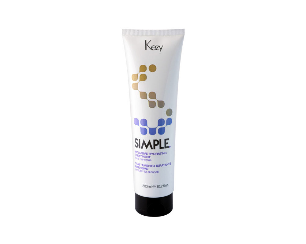 Крем-маска Kezy Simple Intensive hydrating treatment для глубокого восстановления волос с аминокислотами кератина ,300мл
