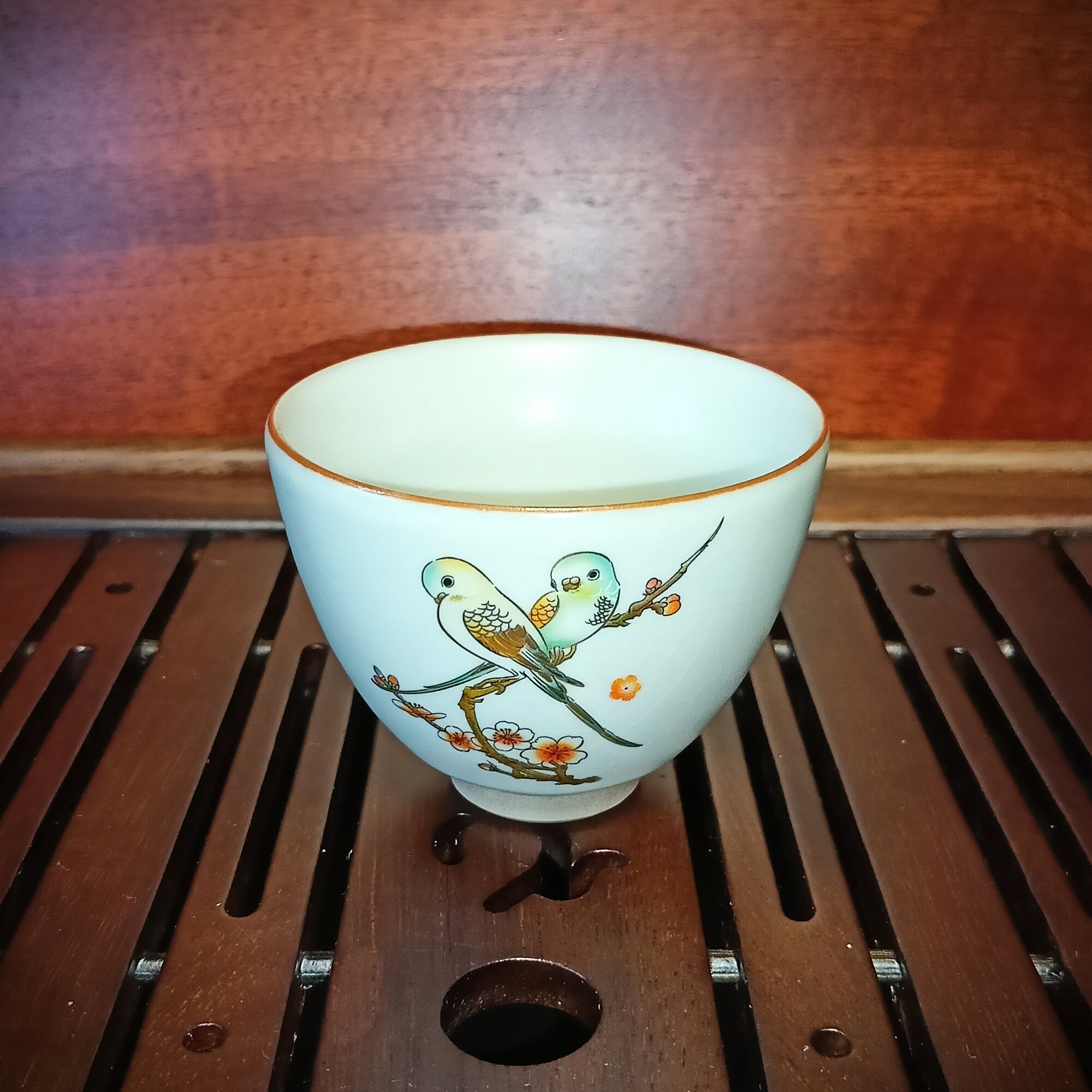 Пиала для чая "Волнушки", 70 мл. Керамика. Ручная роспись. Китай.
