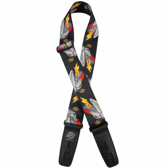 LIS-104-S13 Poly Plush Series Ремень для гитары с блокировкой, Lock-It Straps, D'Andrea