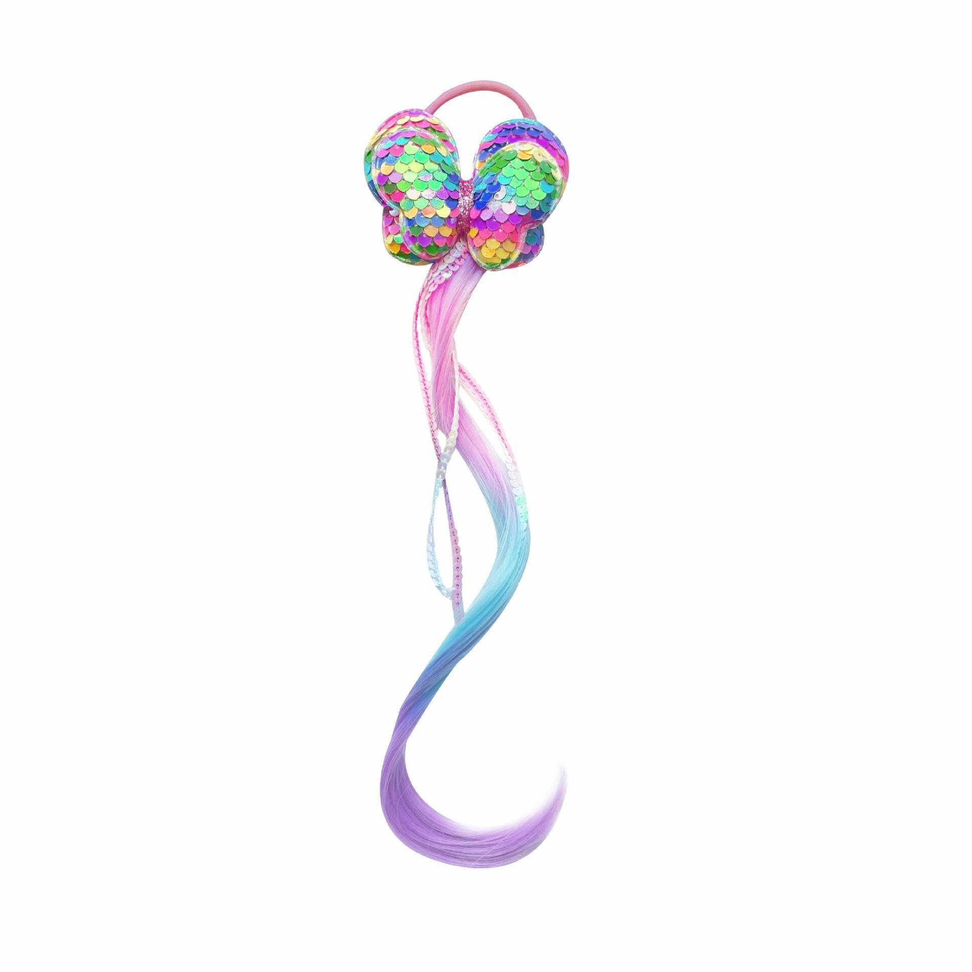 Детский мультяшный хвостик русалки для девочек, детский парик, длинный пучок волос принцессы Бензи