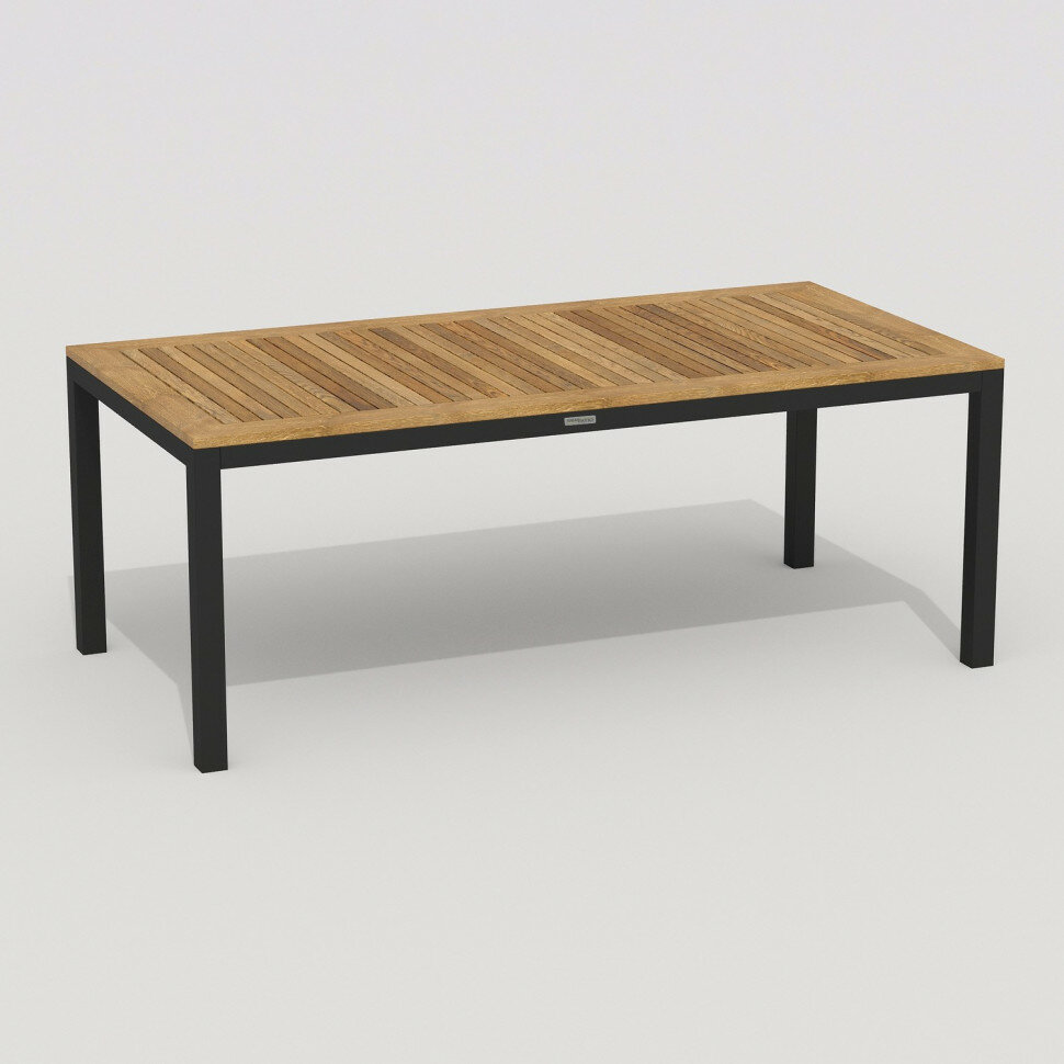 Стол обеденный IDEAL PATIO TELLA, из тика, цвет серый, 200х100 см