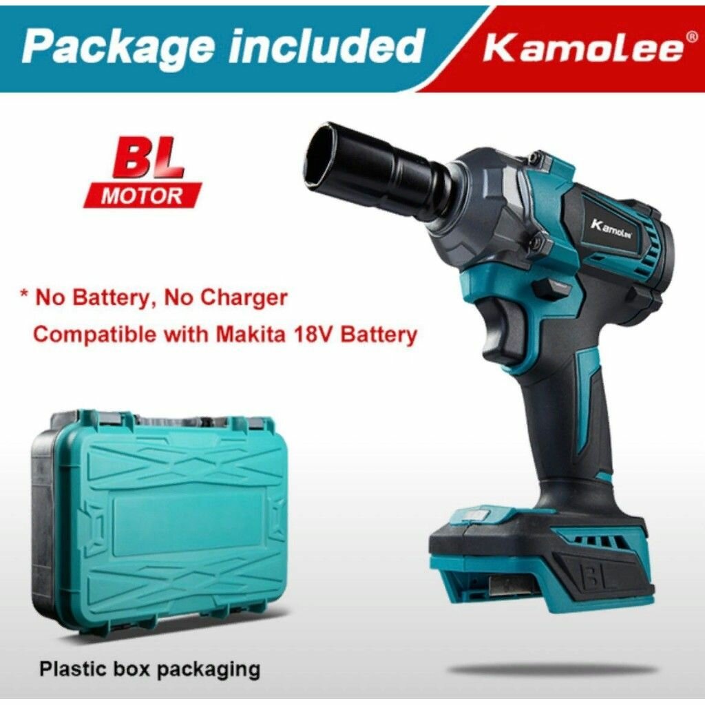 Гайковерт электрический гаечный Kamolee DTW500, бесщеточный 1200Nm, 18 в Без АКБ и ЗУ