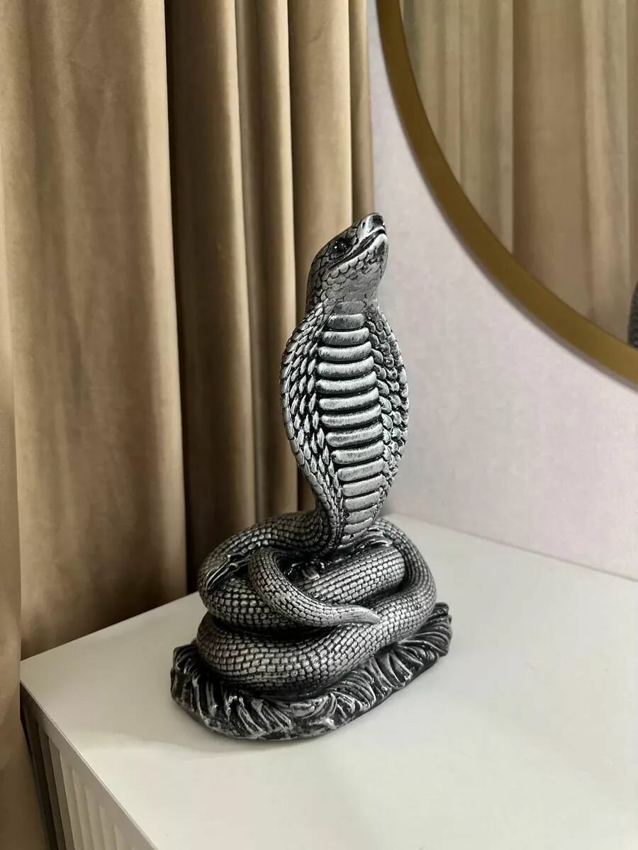 Статуэтка змея символ года 2025, гипсовая фигура "Астафьев декор"