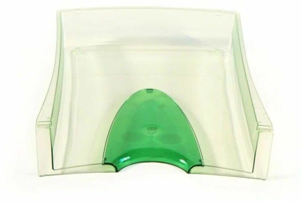 Лоток для бумаг унипласт "Премиум", горизонтальный прозрачно-зеленый