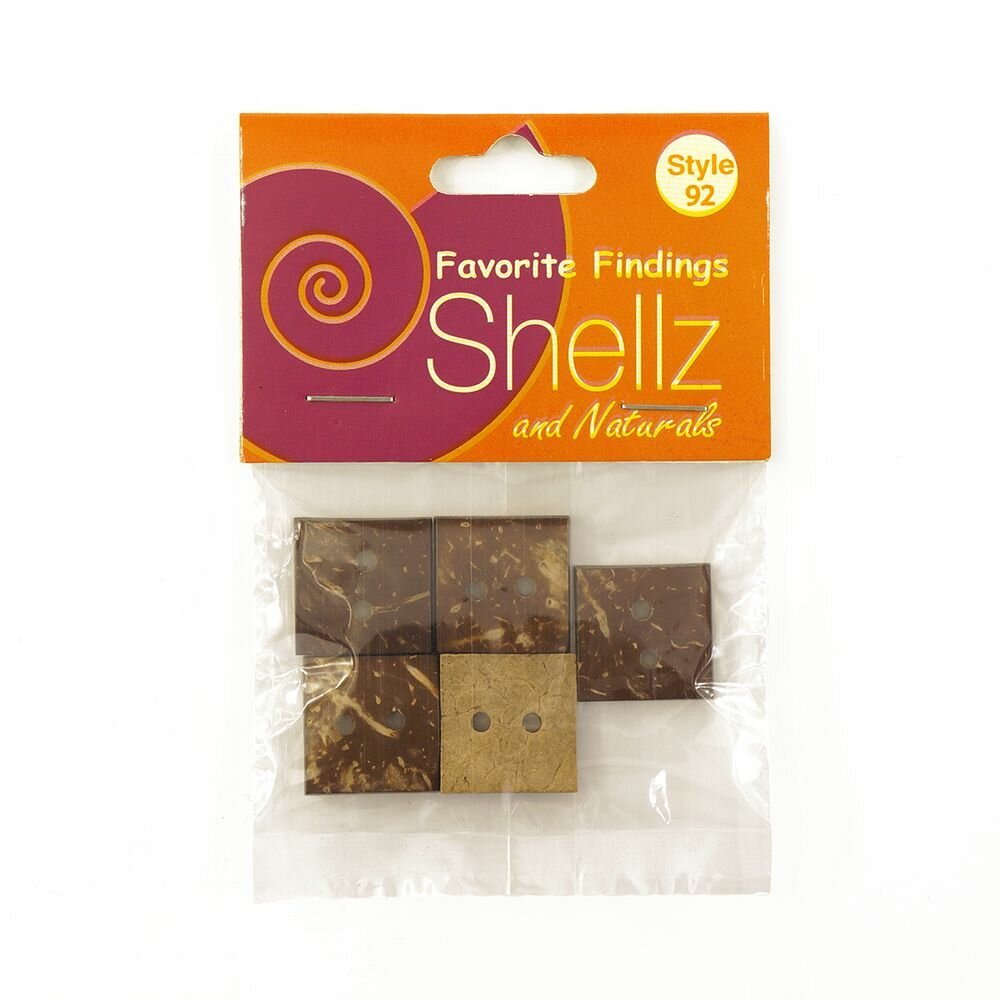 Пуговицы BLUMENTHAL LANSING "Shellz & Natural", Coconut, 2 отверстия, натуральный цвет, 5 шт