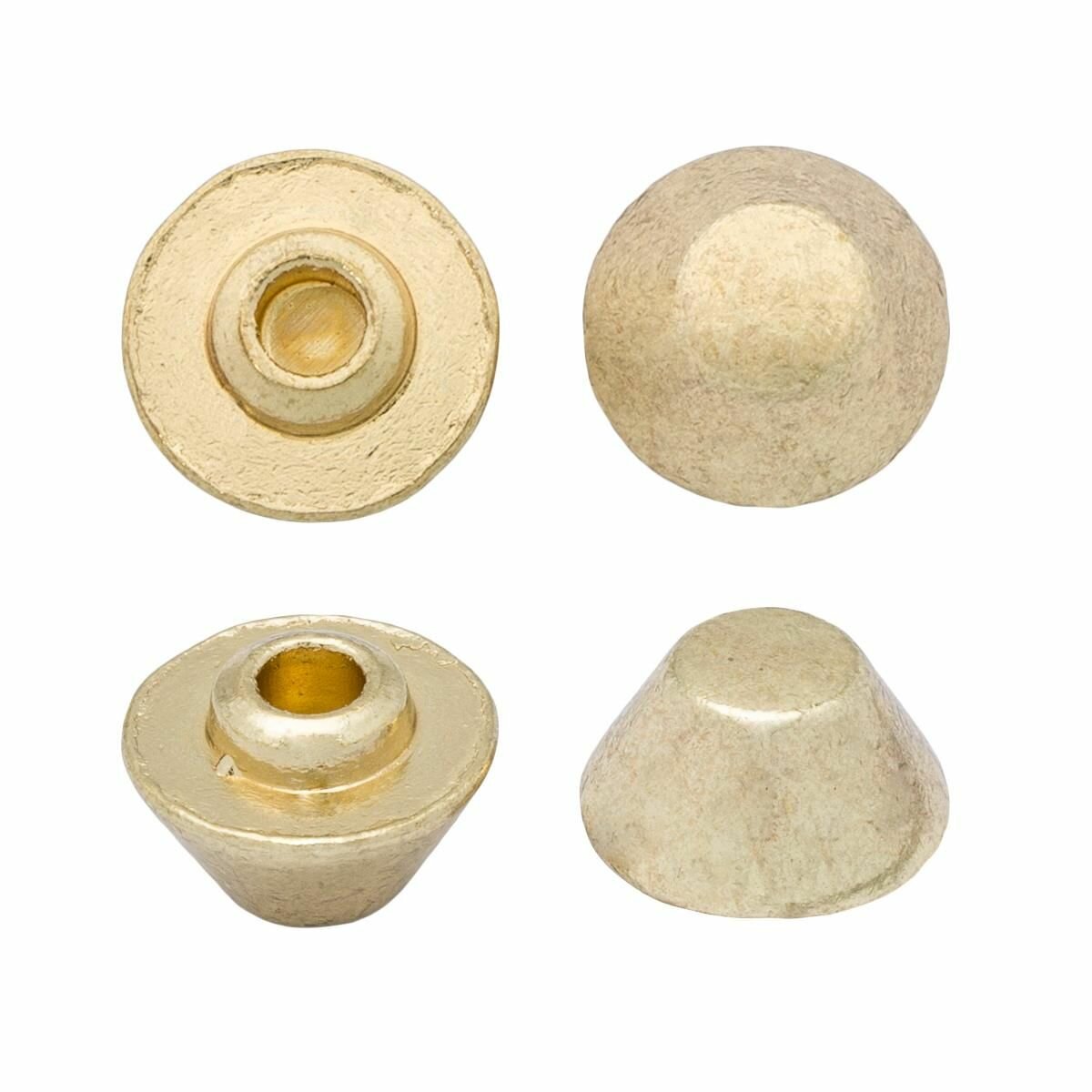 Хольнитен джинсовый BIG D 9 мм, "Конус" цветной металл без гвоздя, золотистый, 20 шт (62546)