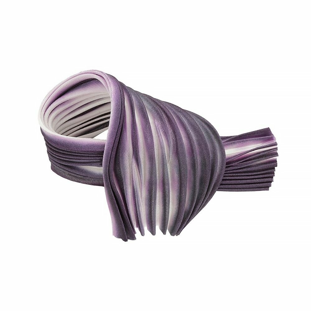 Декоративная лента Floranta "Shibori", 120 мм, 20 см, №132e, темно-фиолетовая, белая