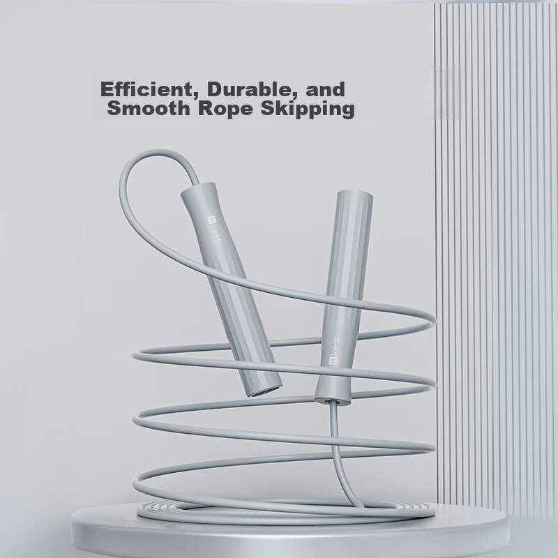 Keep Bearing Jump Rope for Adults, Children, Primary And Secondary School Students, Middle School Entrance Exam, Steel Wire with Rope, Fitness, Weight Loss, Speed Competition, Gray
