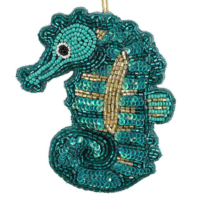 Елочная игрушка Морской Конек - Ecailles de Mer 11 см, подвеска, Edelman (Эдельман), 1161590