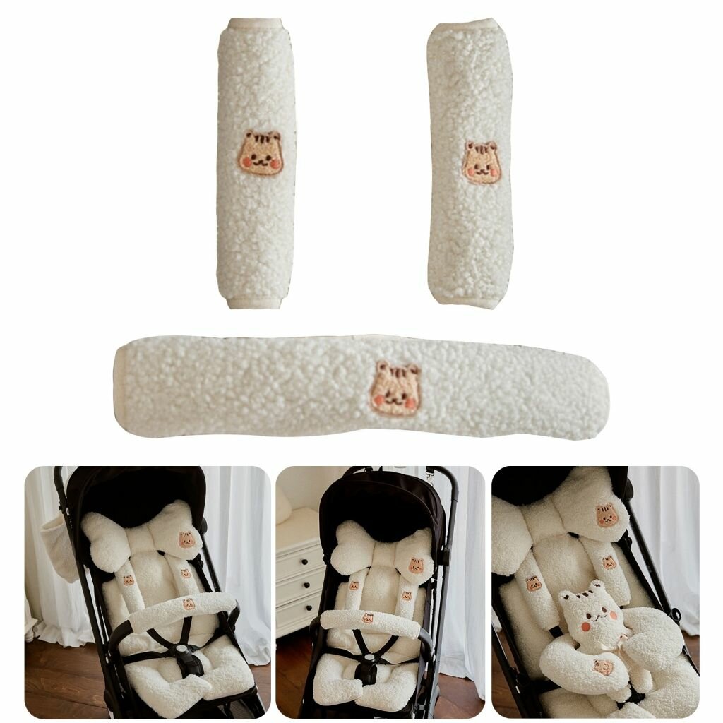 Комплект из 3 предметов, коляска, защитный чехол для подлокотника коляски-bunny