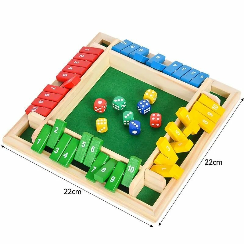 Закрой коробку игра деревянные кости умные игры 22x22x3,5 см