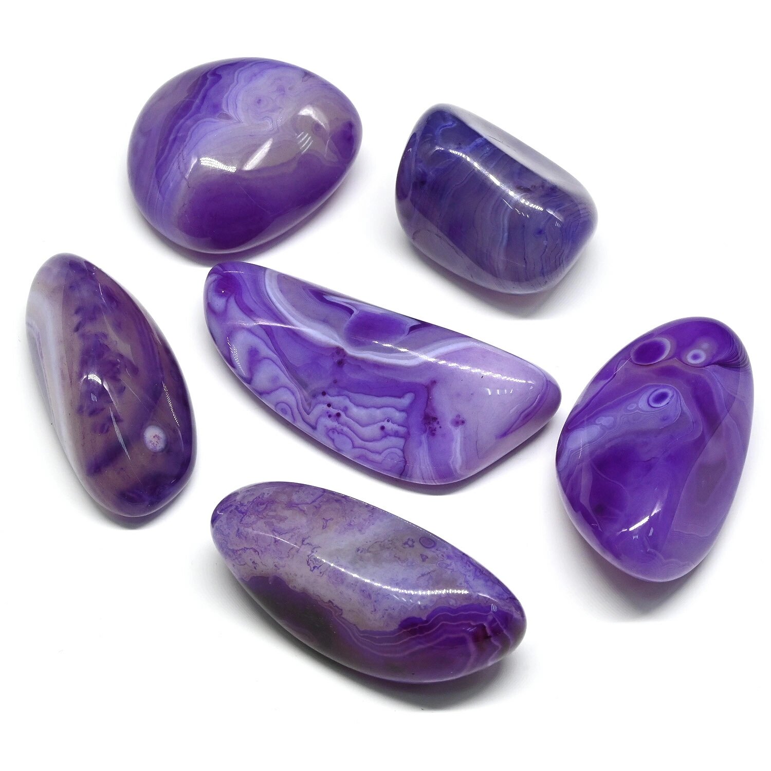 Минерал агат тонированный цв. фиолетовый 35*25*21мм, 30-39г .