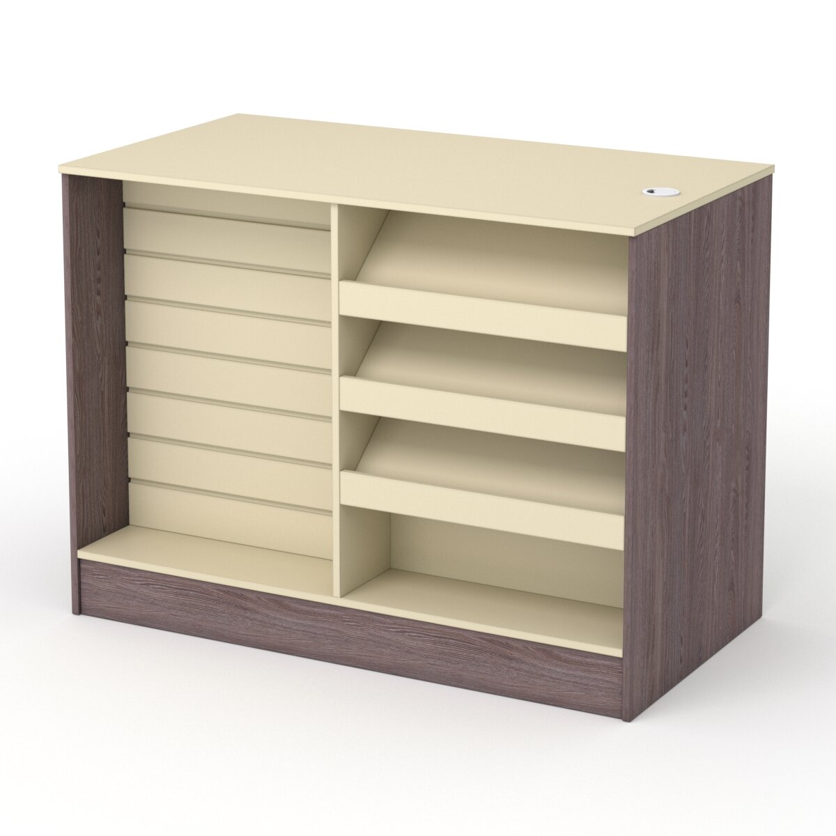 Кассовый стол "ривьера" №2Б, Ясень Анкор и Крем Вайс U31105-U2236