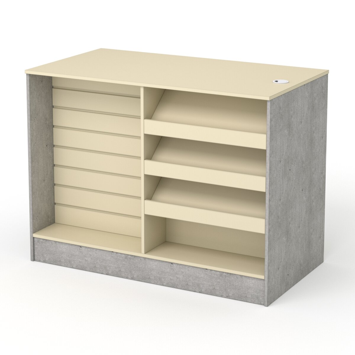 Кассовый стол "ривьера" №2Б, Метрополитан Грей и Крем Вайс. Производитель товара - компания Westcom.