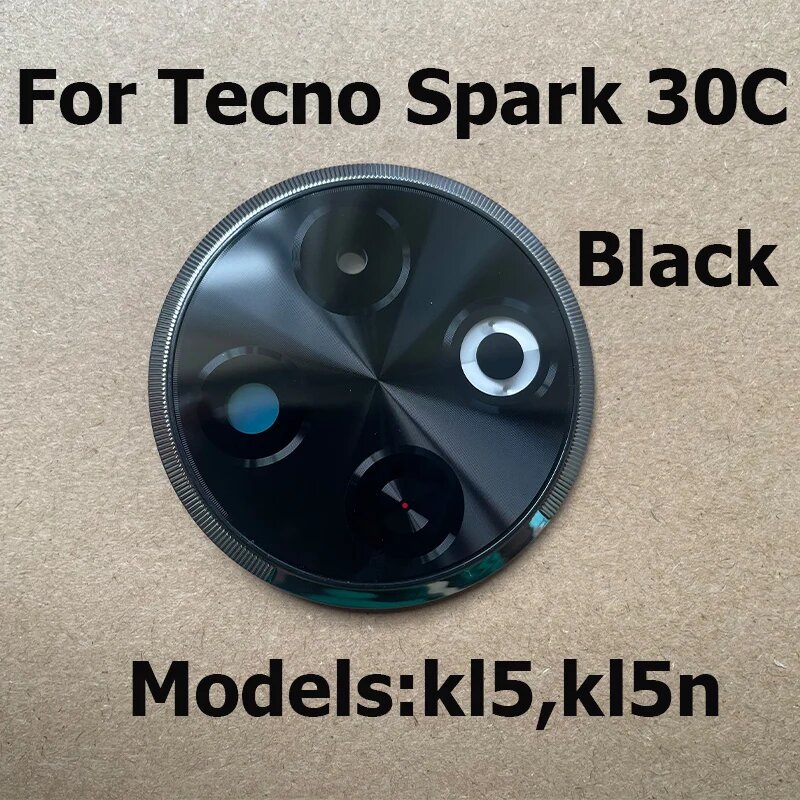 Новая стеклянная рамка для задней камеры, круглая крышка объектива для Tecno Spark 30C с клеевым клеем kl5 kl5n, запасные части