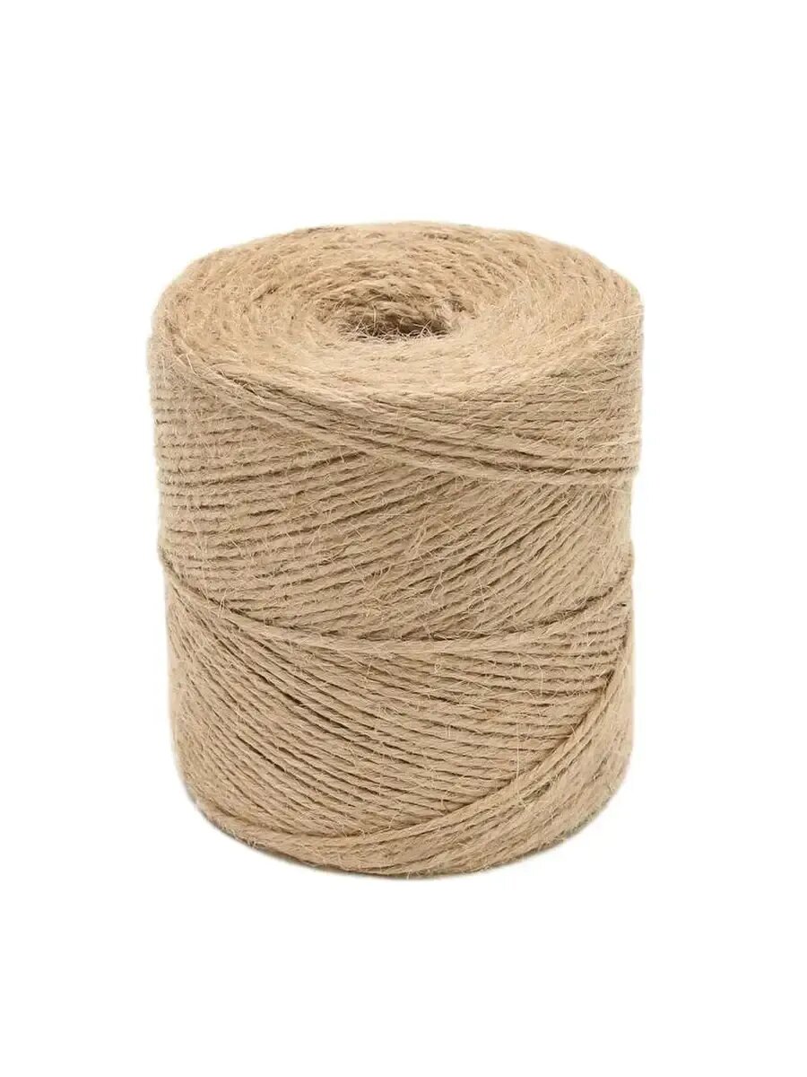 Шпагат пеньковый, длиной 1000 метров, весом 1кг НАБОР 2ШТ