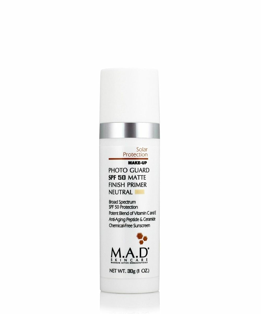 M.A.D. PHOTO GUARD SPF 50 MATTE FINISH PRIMER-NEUTRAL Матирующий крем-праймер с защитой SPF50 30гр.