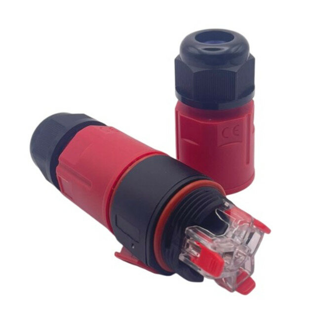 DORI CNP293 IP68 разъёмный кабельный коннектор 1 шт черный/красный для внешних кабелей