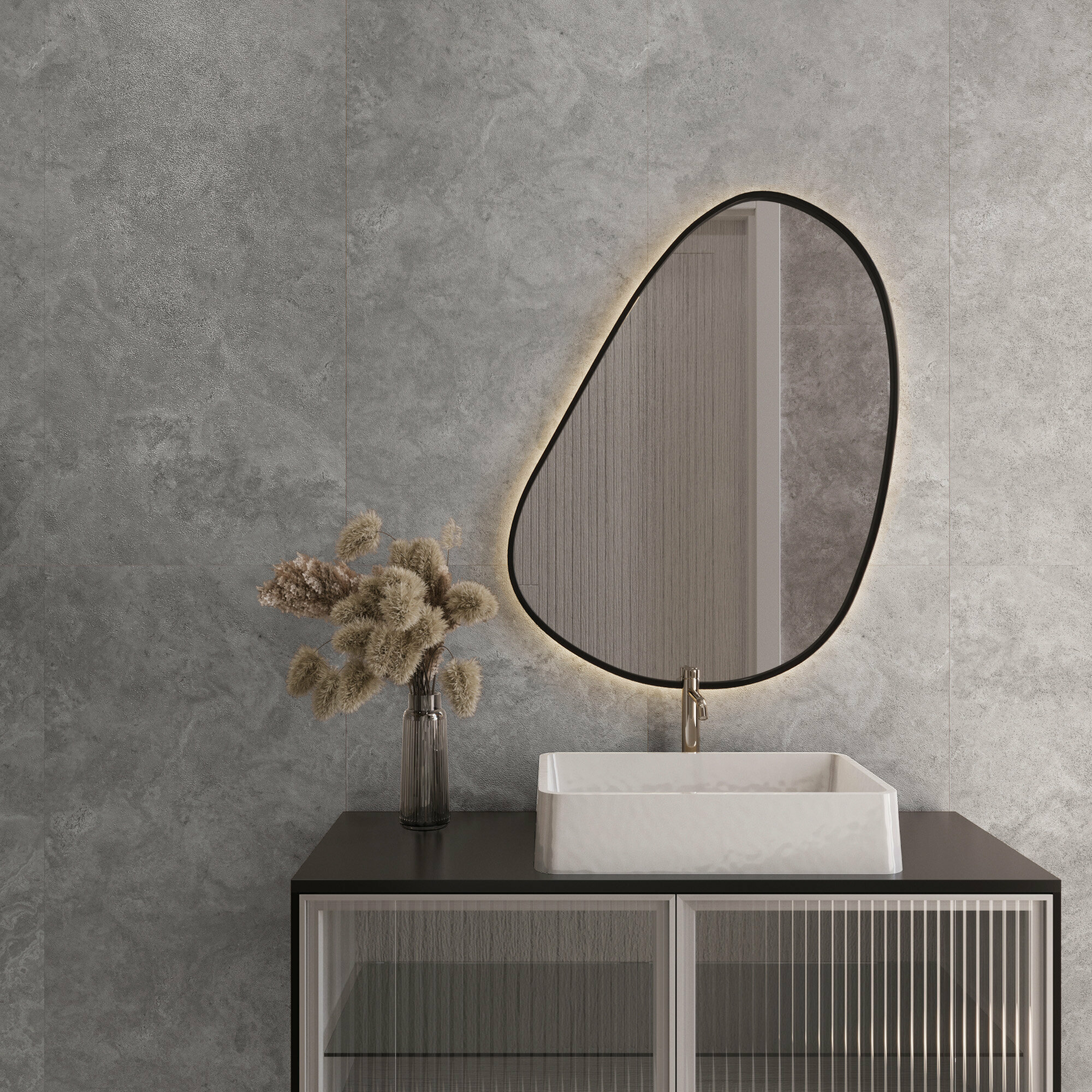 Керамогранит Arcadia Ceramica ARAWAK GREY 1200 × 600 мм матовая рельефная (цена за 1 плитку 0,72м2)