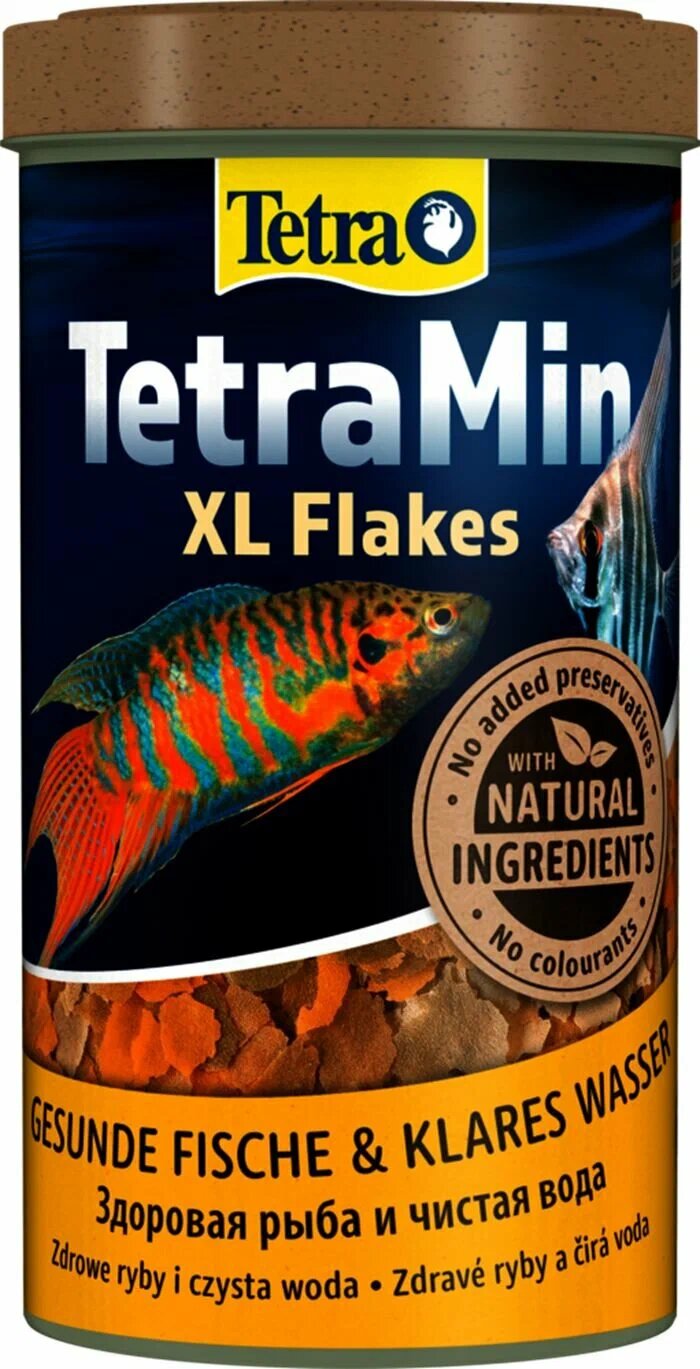 TetraMin XL Flakes корм для всех больших декоративных рыб, хлопья 1000мл