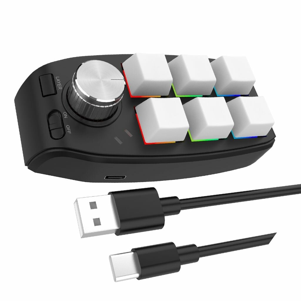 6-кнопочная мини-клавиатура с энкодером и Bluetooth